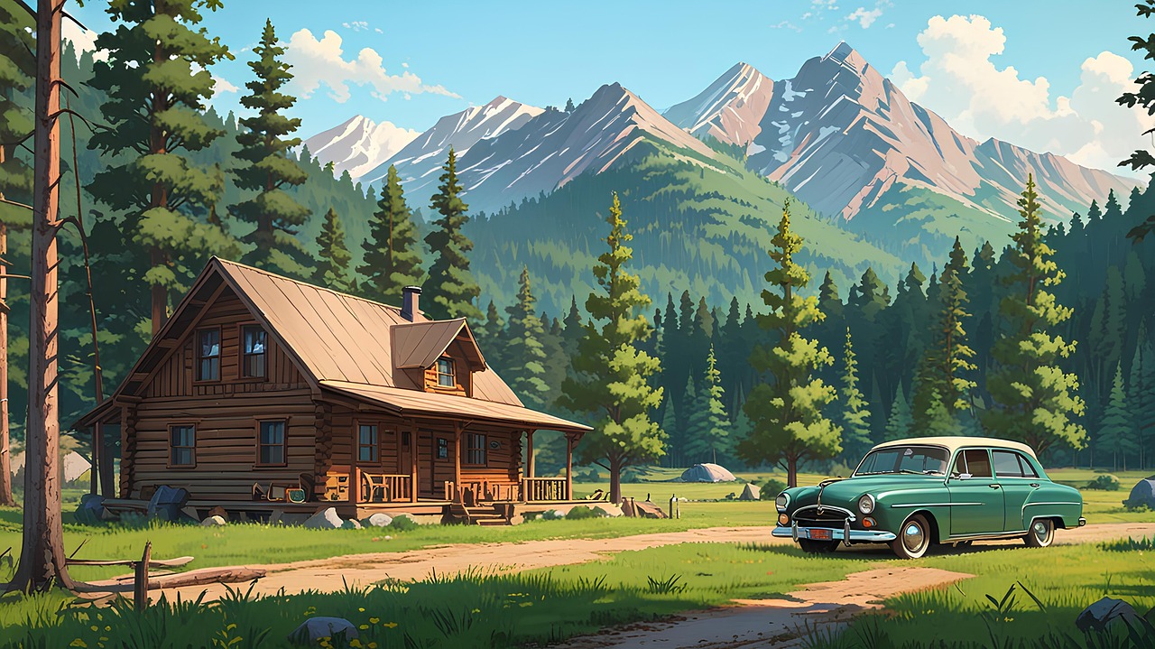 Download Ai Generated, Cabin, Forest. Royalty-Free Stock Illustration ...