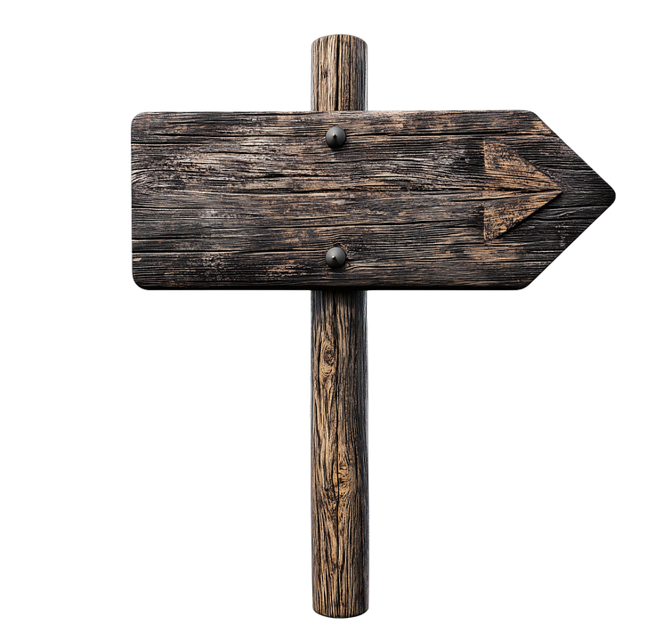 Download Wooden Signposts, Arrows Pointing Opposite, Direction Signs ...