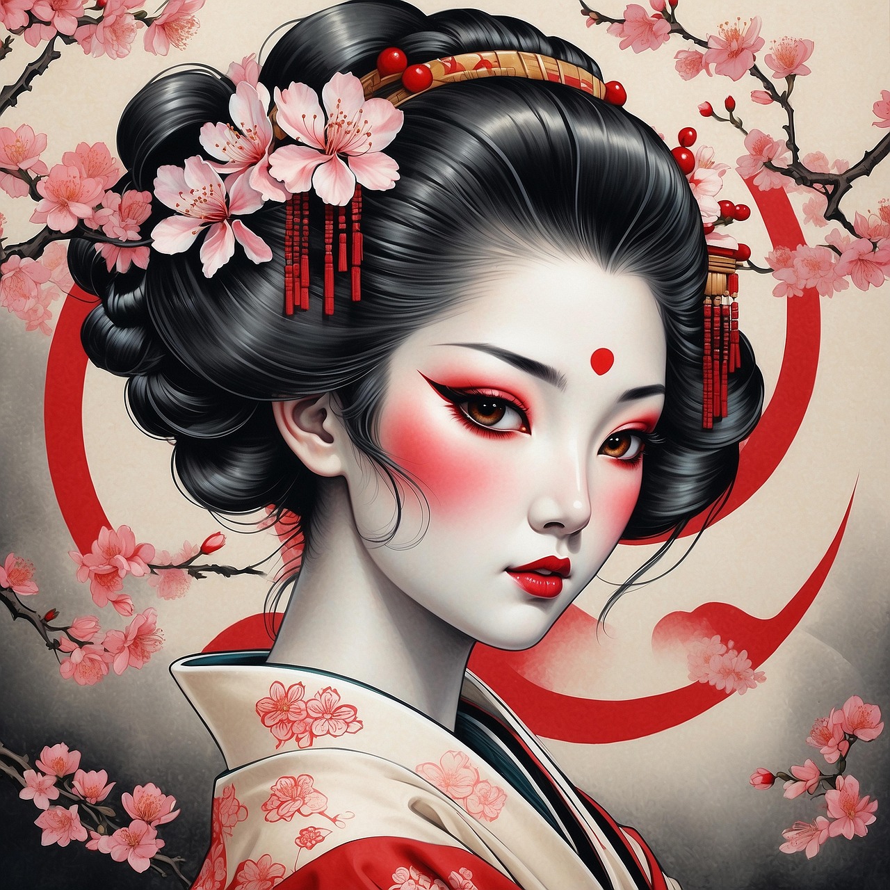 Download Ai Generated, Woman, Geisha. Royalty-Free Stock Illustration ...