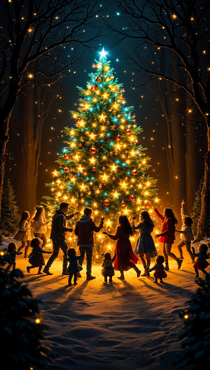 Download Ai Generated, Christmas Tree, Festive Scene. Royalty-Free ...