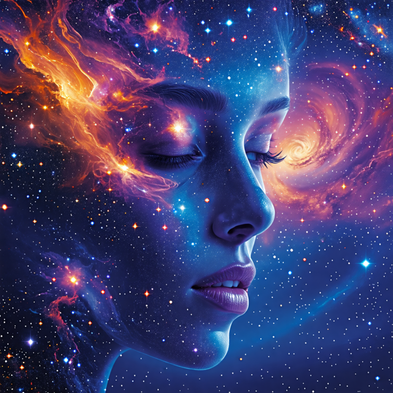 Download Woman, Universe, Imagination. Royalty-Free Stock Illustration ...