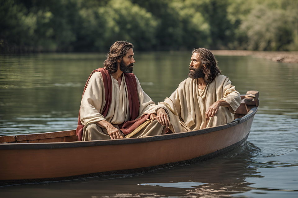 Jesús Y Pedro En La Barca - Imagen gratis en Pixabay