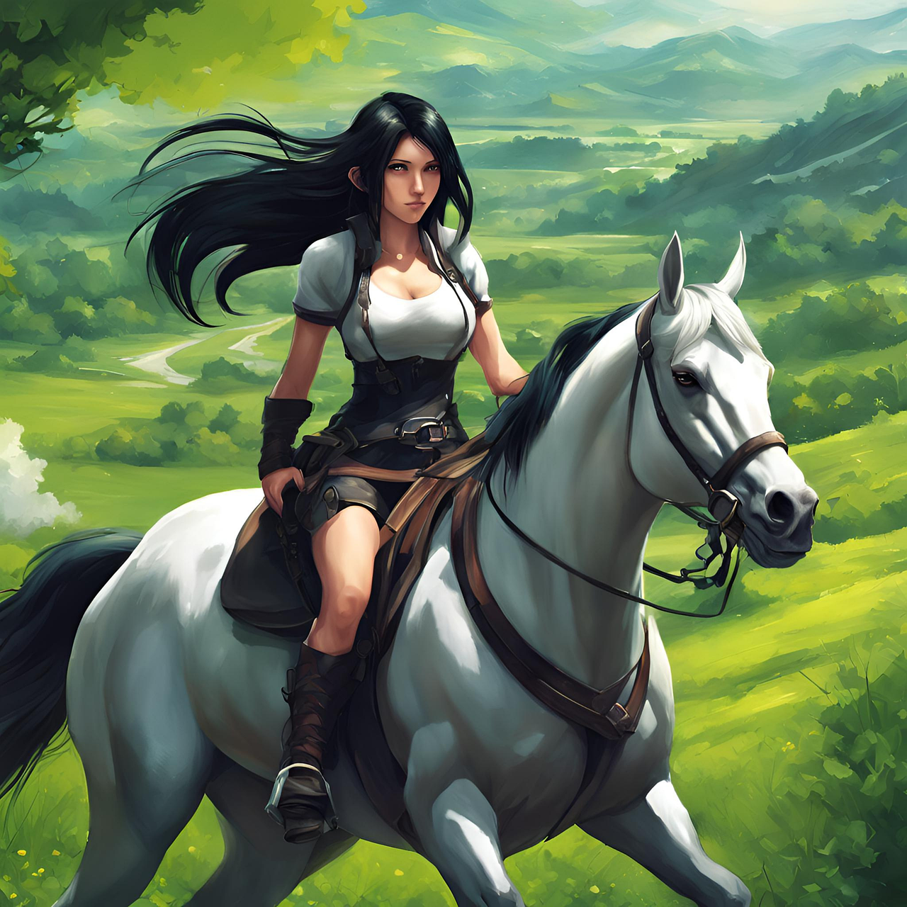 Fille Montant Un Cheval Paysage - Image gratuite sur Pixabay