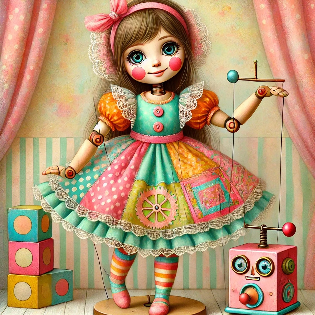Download Girl, Toy, Puppet. Royalty-Free Stock Illustration Image - Pixabay