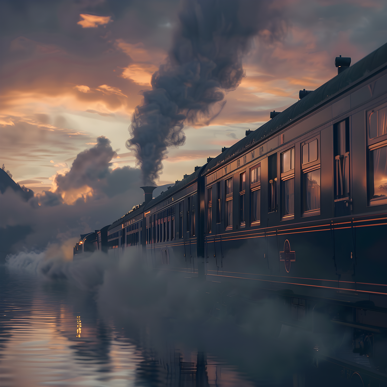 Download Ai Generated, Train, Railway. Royalty-Free Stock Illustration ...