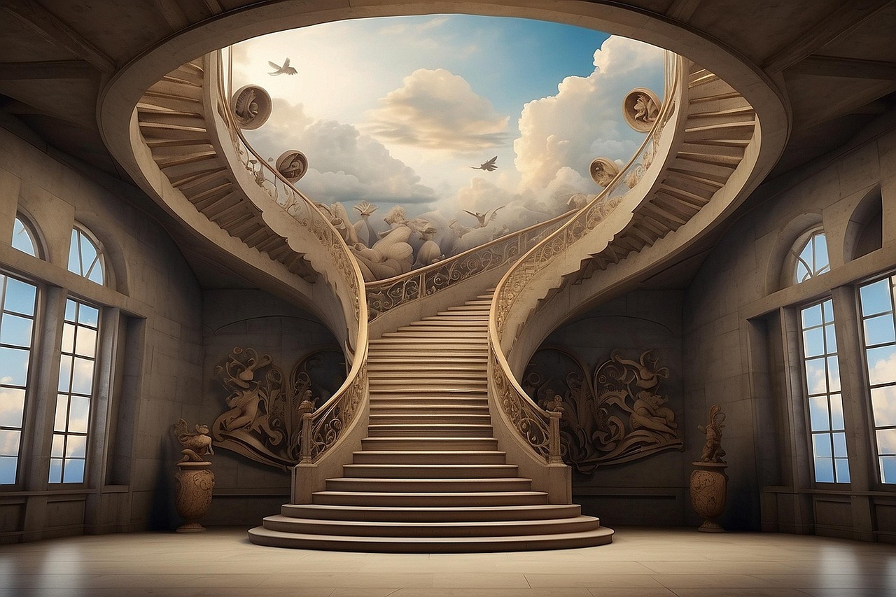 Download Ai Generated, Architecture, Staircase. Royalty-Free Stock ...