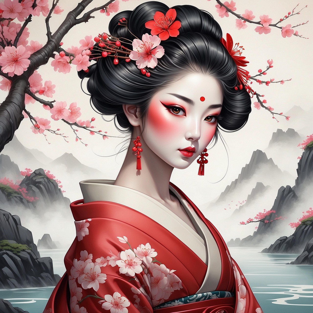 Download Ai Generated, Geisha, Woman. Royalty-Free Stock Illustration ...