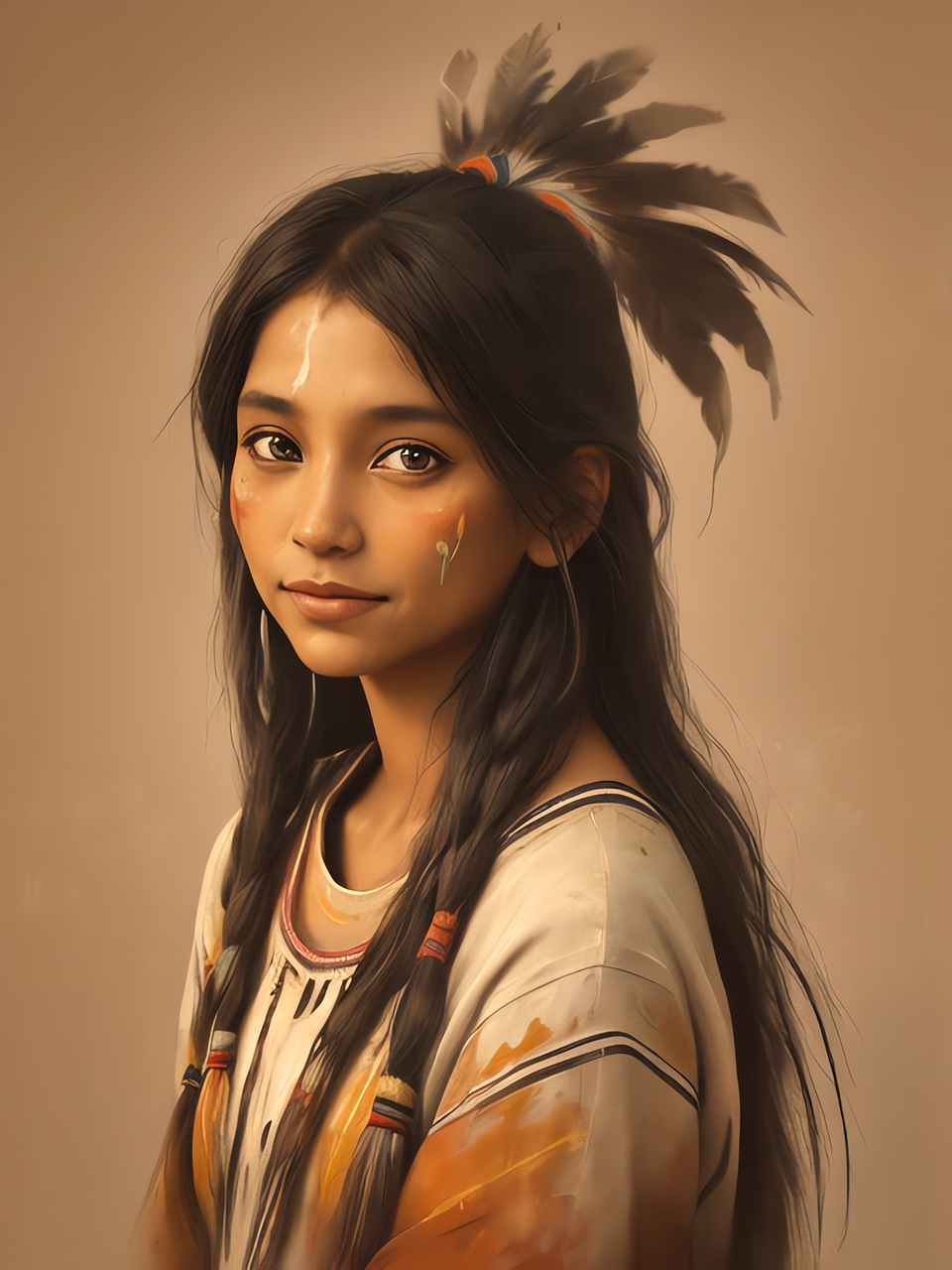 Download Girl Native American Woman Royalty Free Stock Illustration