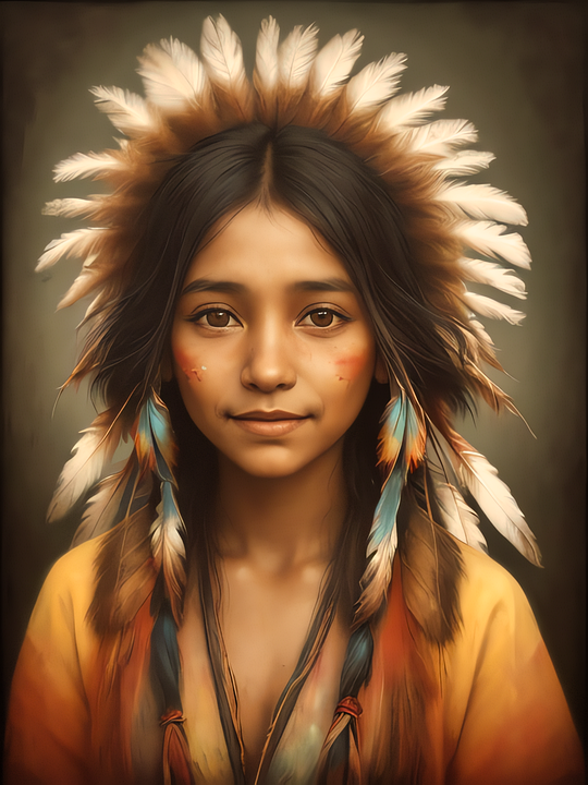 Download Girl, Native American, Woman. Royalty-Free Stock Illustration ...