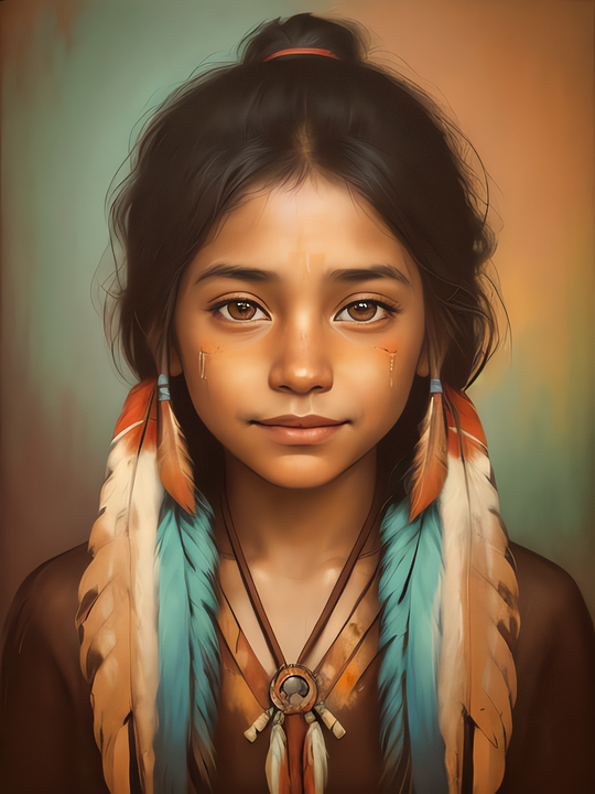Download Girl, Native American, Woman. Royalty-Free Stock Illustration ...