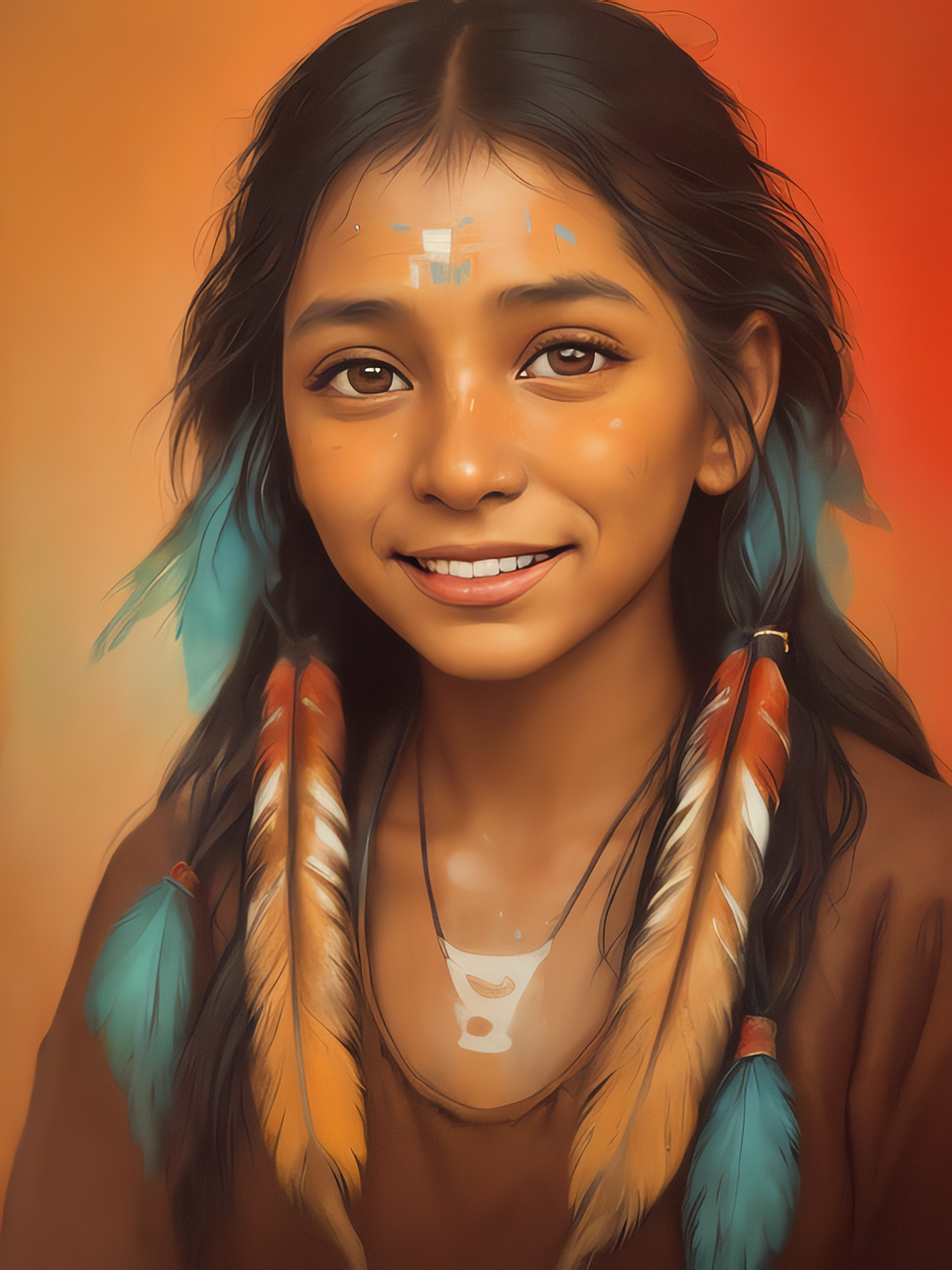 Download Girl Native American Woman Royalty Free Stock Illustration