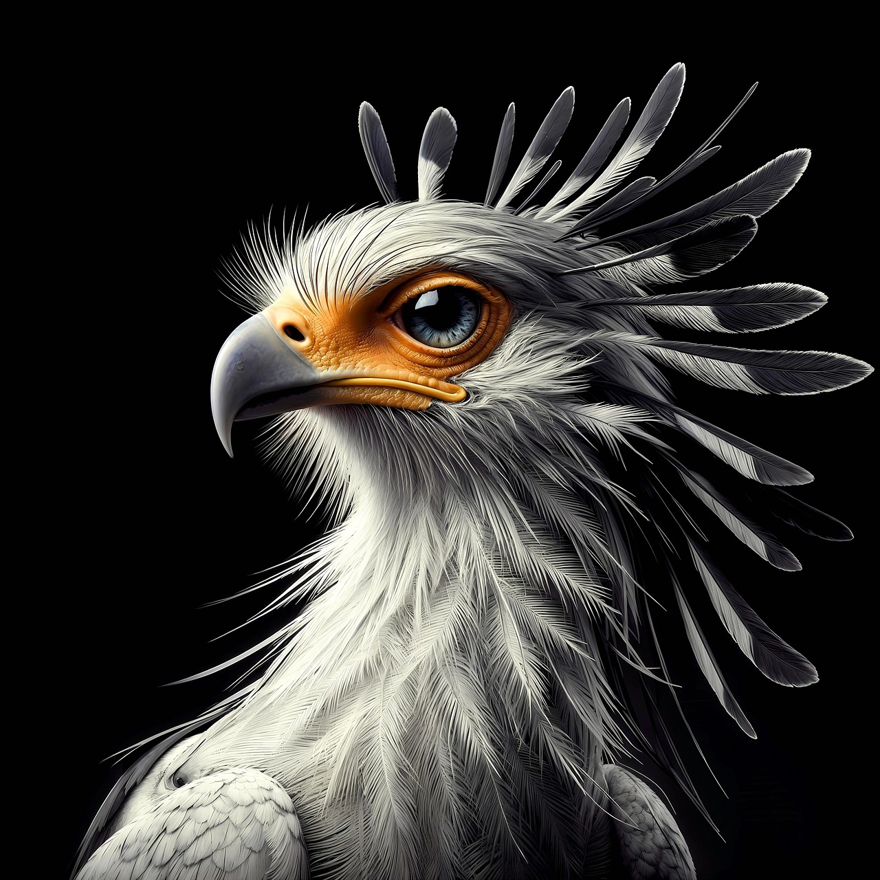 Download Secretary, Raptor, Savannah. Royalty-Free Stock Illustration ...