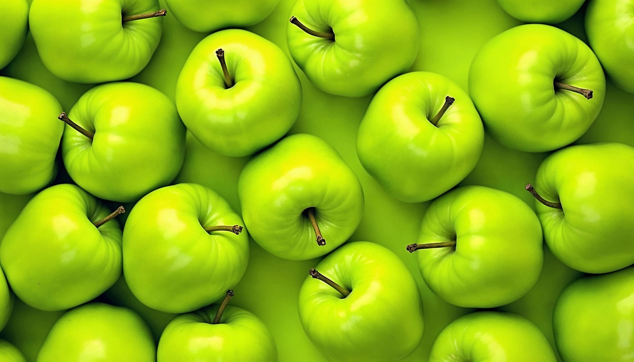 Grüner Apfel Horizontal - Kostenloses Bild auf Pixabay