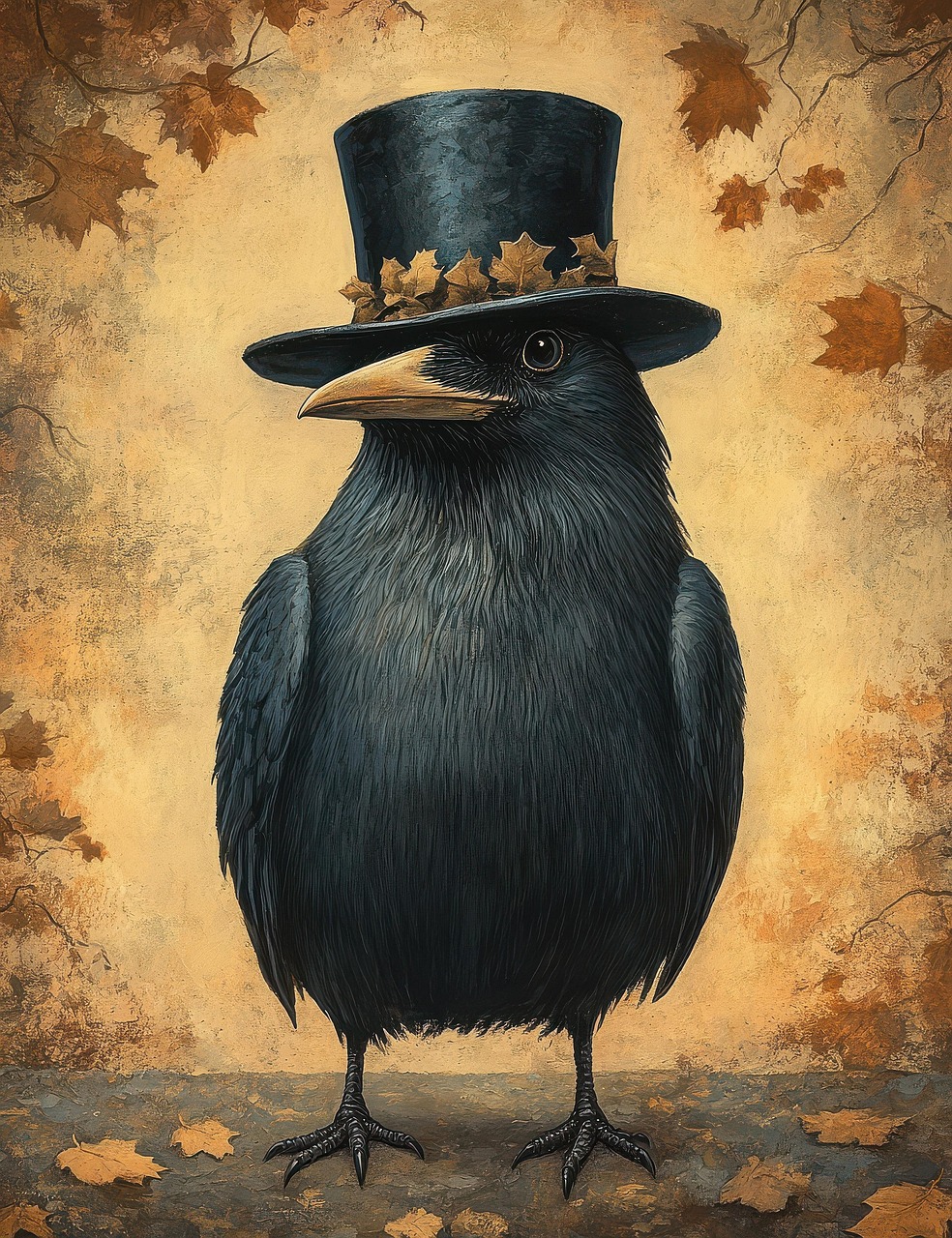 Download Ai Generated, Crow, Hat. Royalty-Free Stock Illustration Image ...