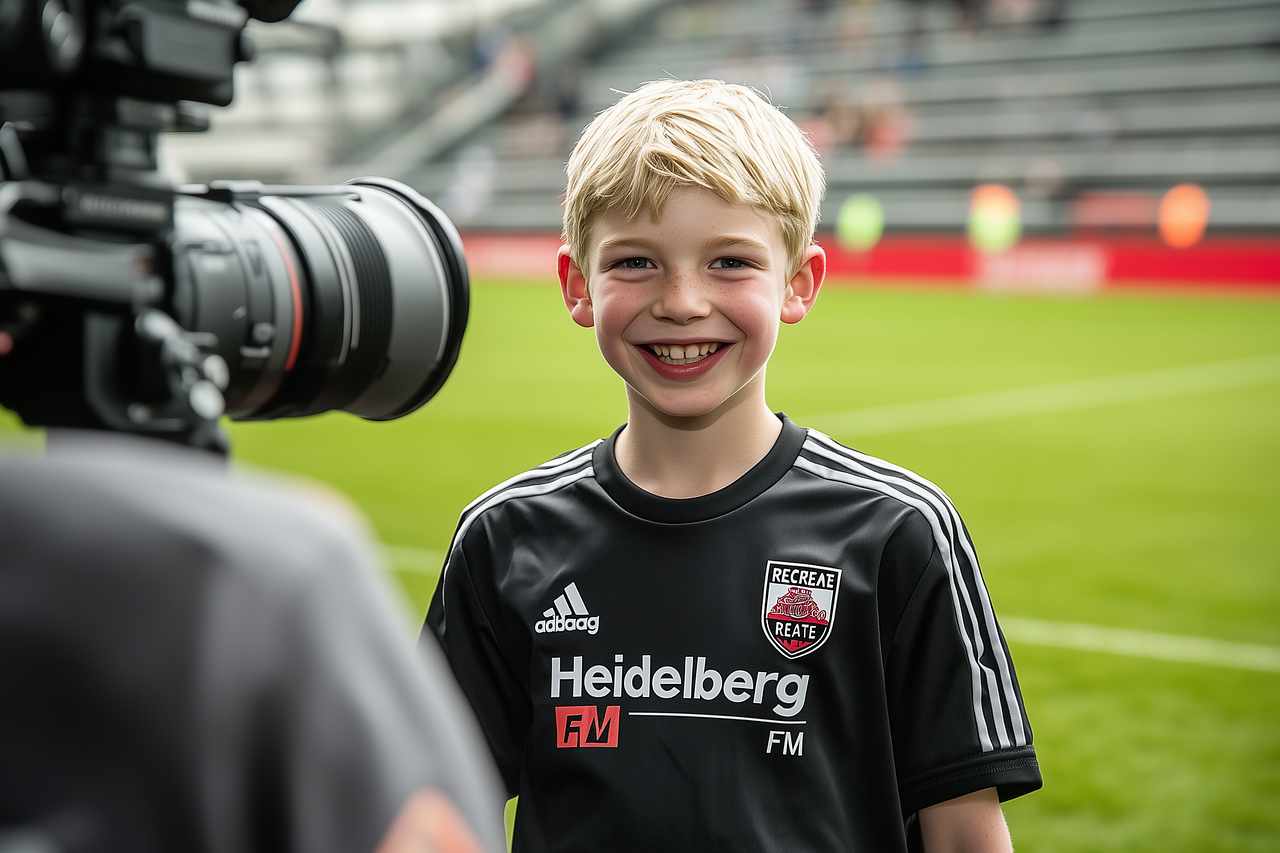 Download Football Player, A Child, An Interview. Royalty-Free Stock ...