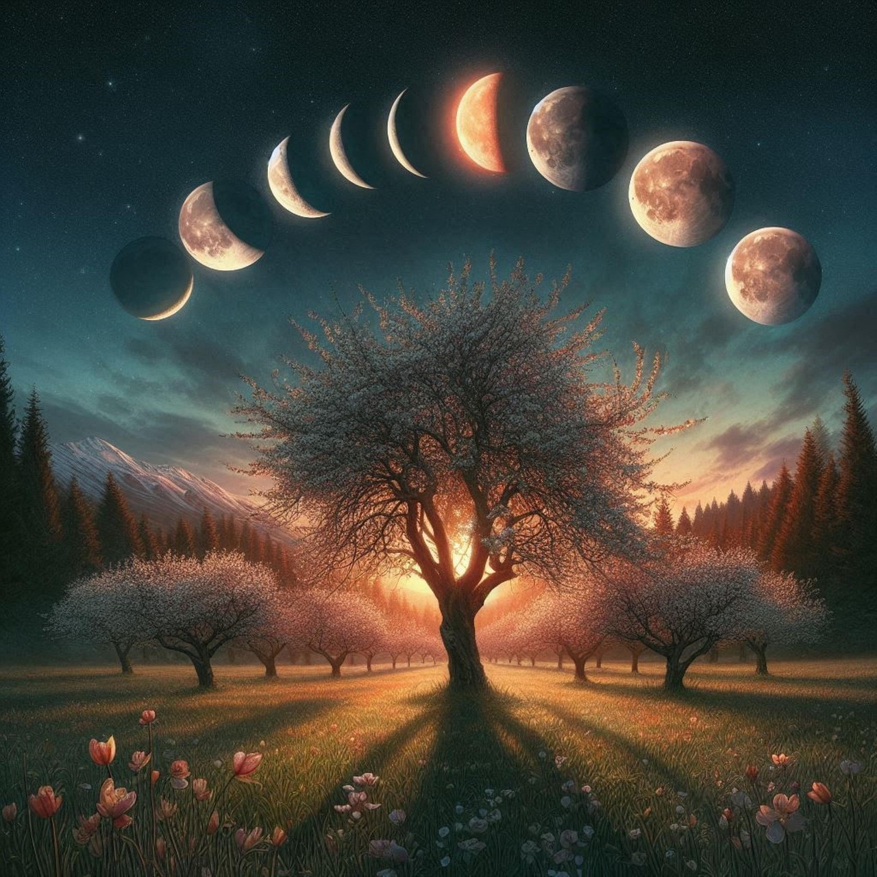 Download Moon Phases, Moon, Nature. Royalty-Free Stock Illustration ...