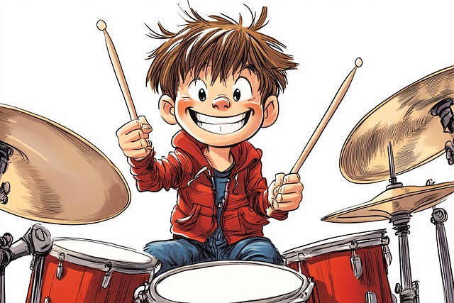 Download Ai Generated, Drummer, Boy. Royalty-Free Stock Illustration ...