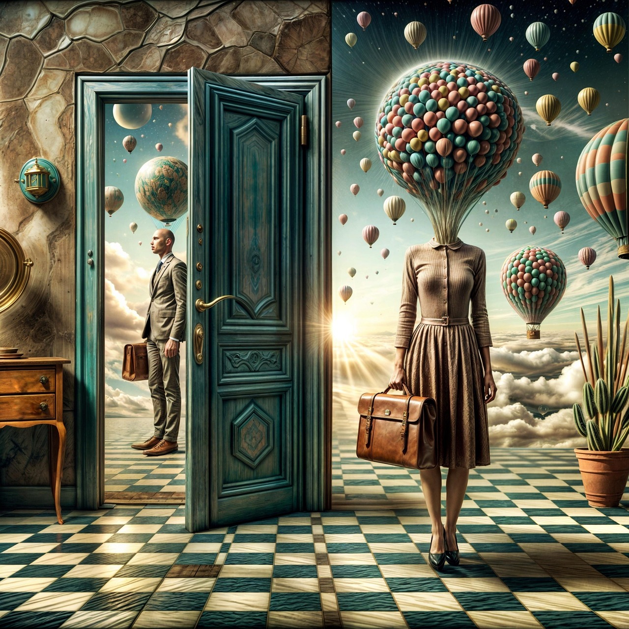 Download Woman, Balloon, Surreal. Royalty-Free Stock Illustration Image ...