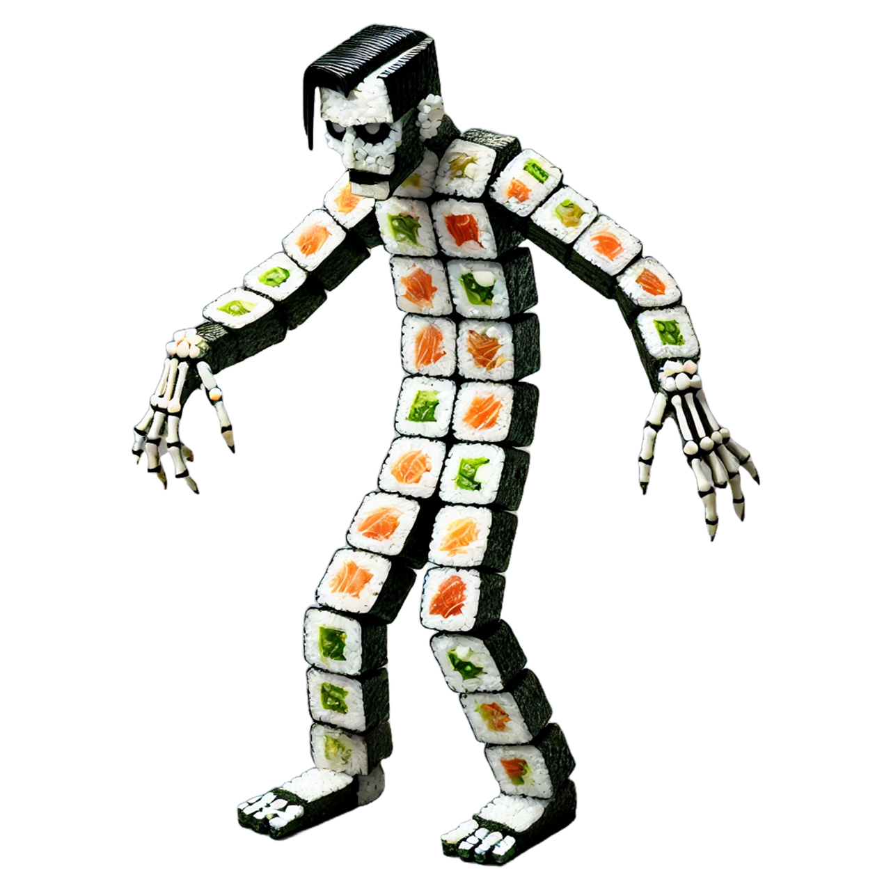 Download Sushi Zombie, Bauhaus Sushi, Creative Sushi Art. Royalty-Free ...