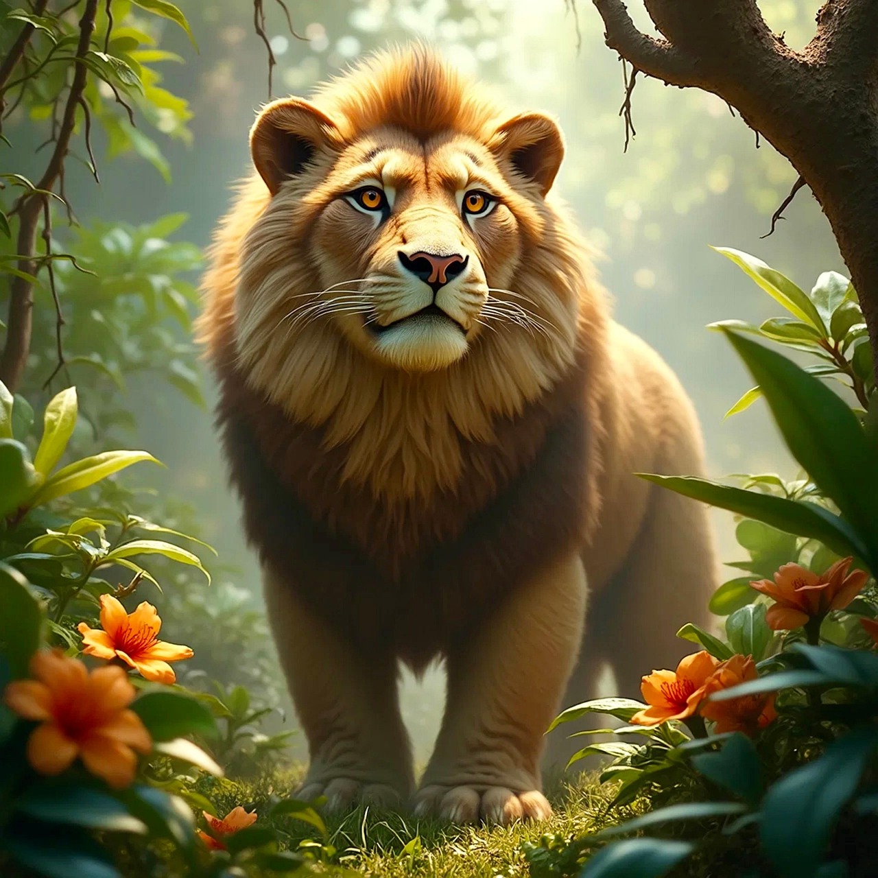 Download Ai Generated, Lion, Big Cat. Royalty-Free Stock Illustration ...