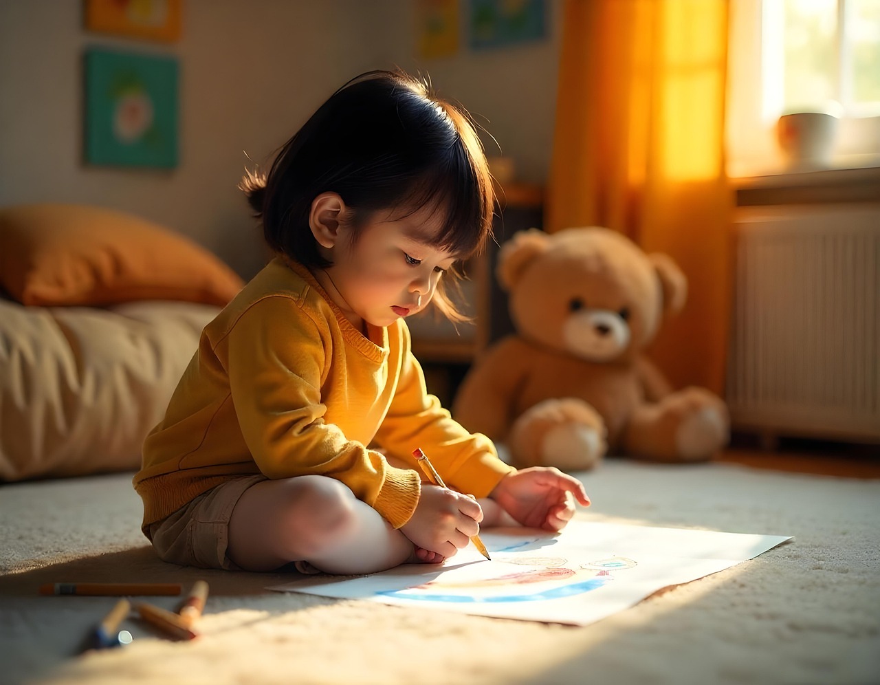Download Child, I Draw, Little Girl. Royalty-Free Stock Illustration ...