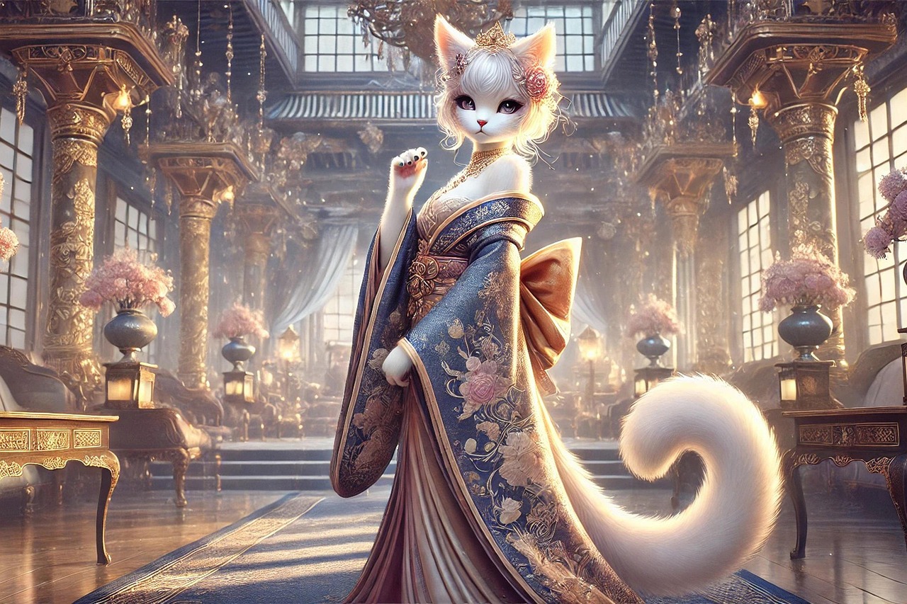Download Bakeneko, Cat, Princess. Royalty-Free Stock Illustration Image ...