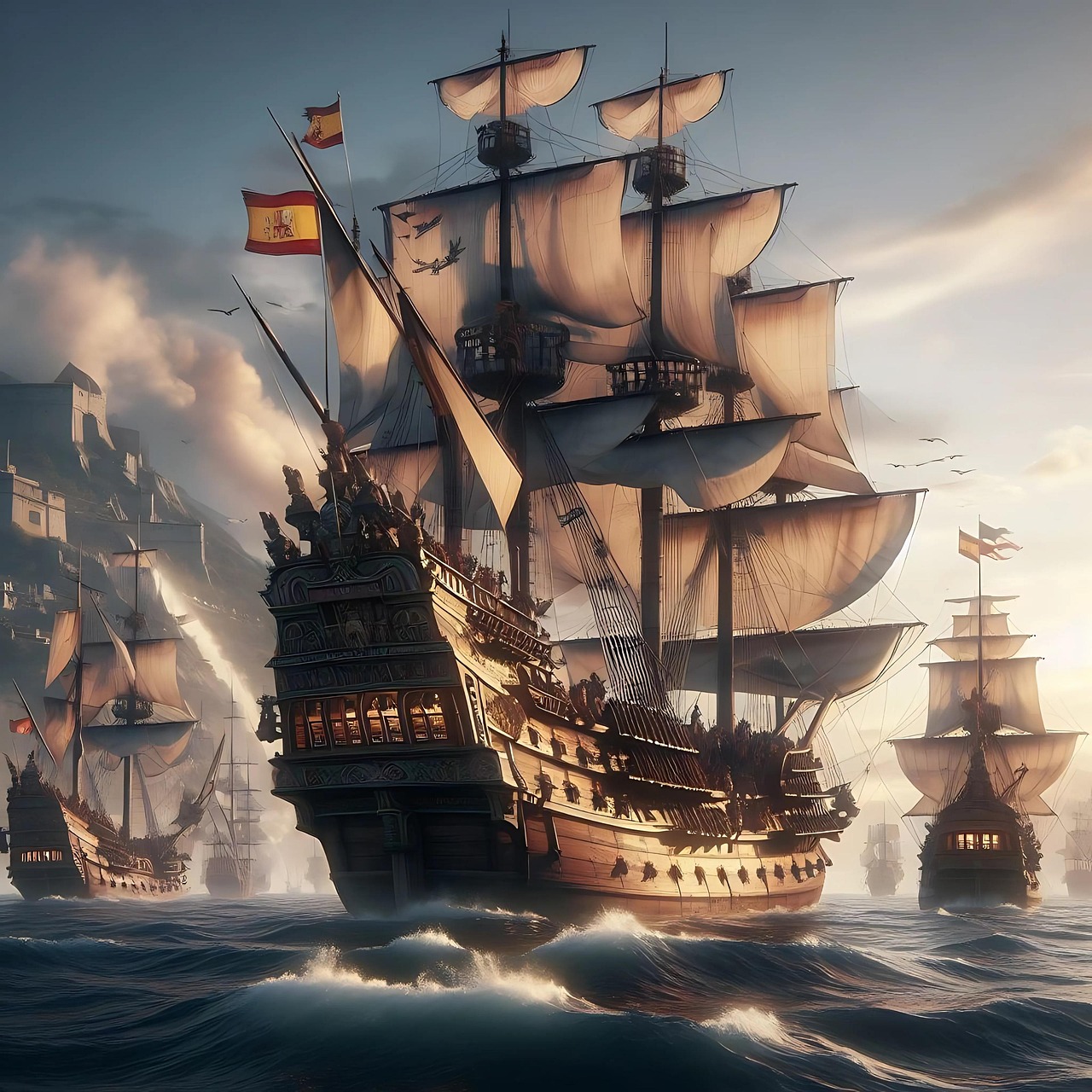 Download Spanish Galleon, Galleon, Ship. Royalty-Free Stock Illustration Image - Pixabay
