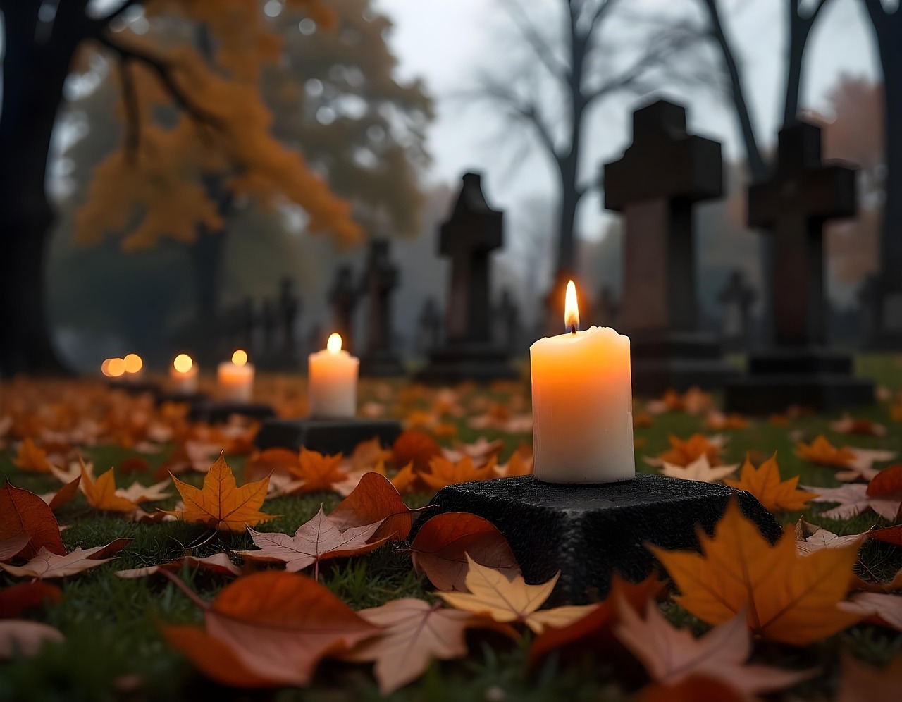 Download Ai Generated, Candles, Cemetery. Royalty-Free Stock ...