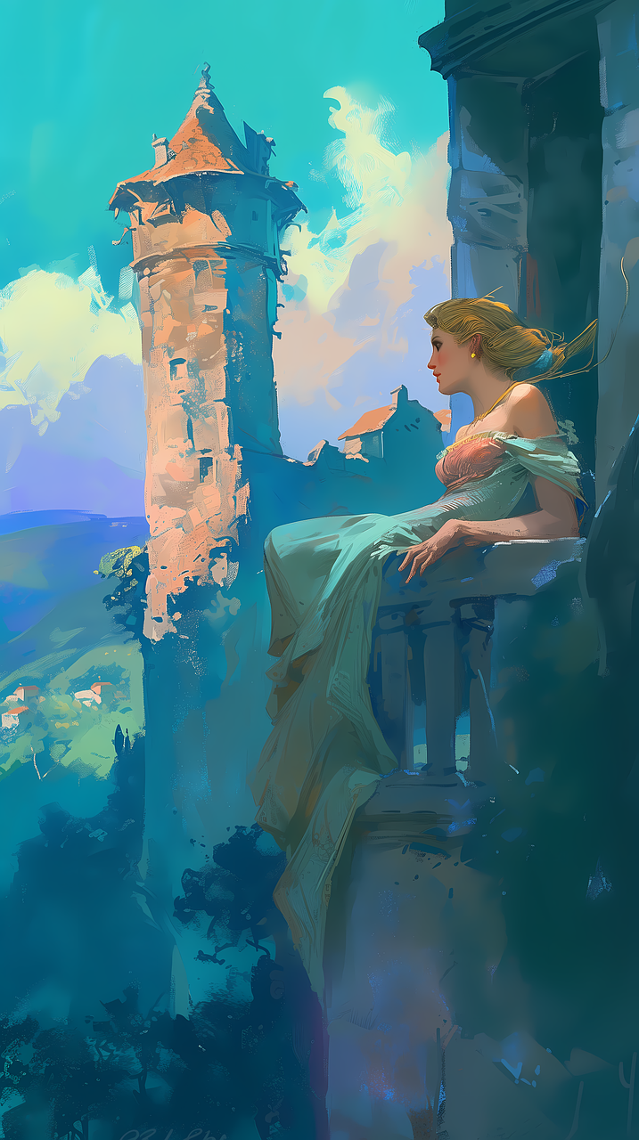 Download Woman, Girl, Tower. Royalty-Free Stock Illustration Image ...