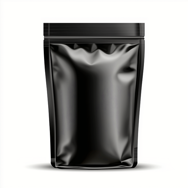 Download Black Doypack, Blank Packaging, Coffee Pouch. Royalty-Free ...