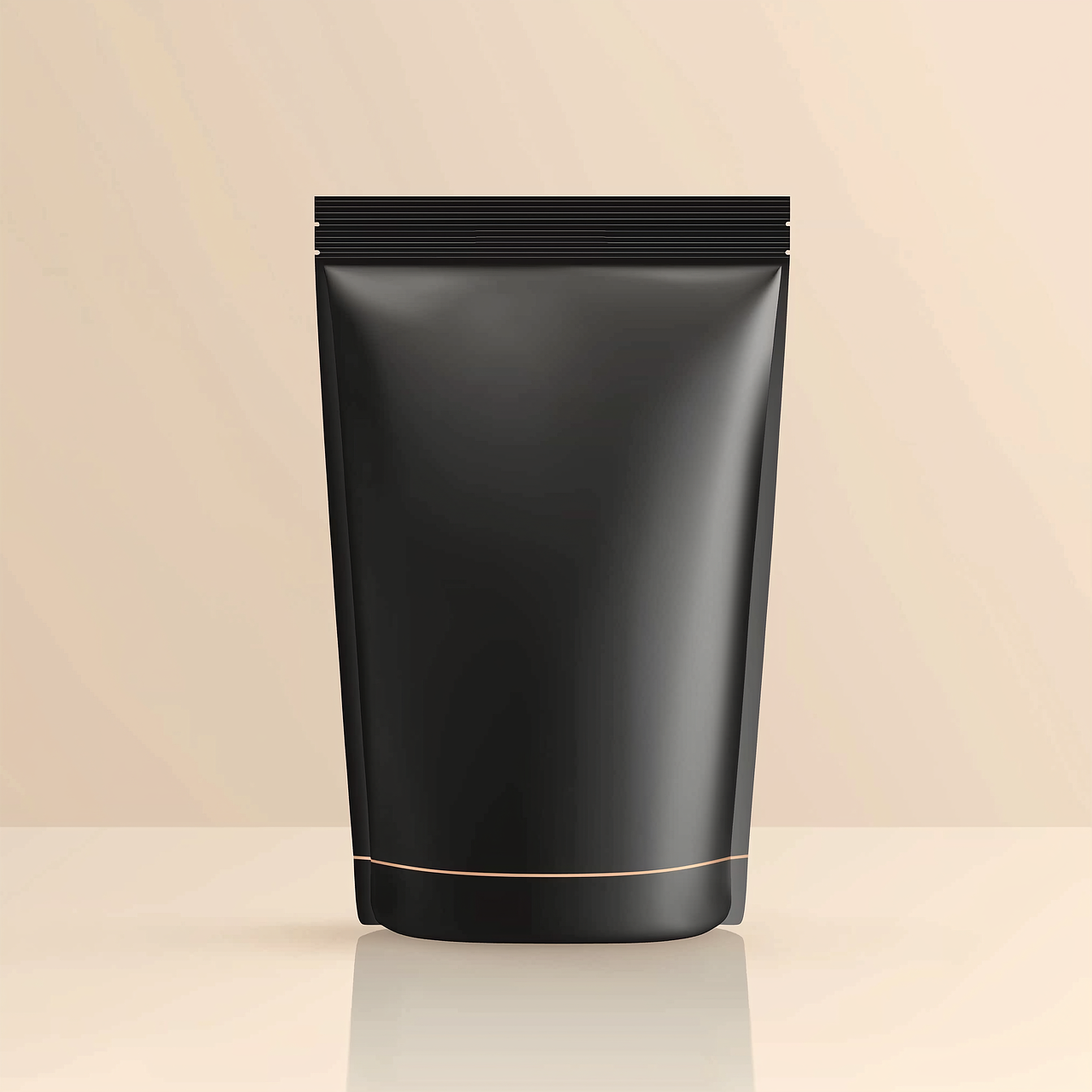 Download Black Doypack, Minimalist Pouch, Food Packaging. Royalty-Free ...