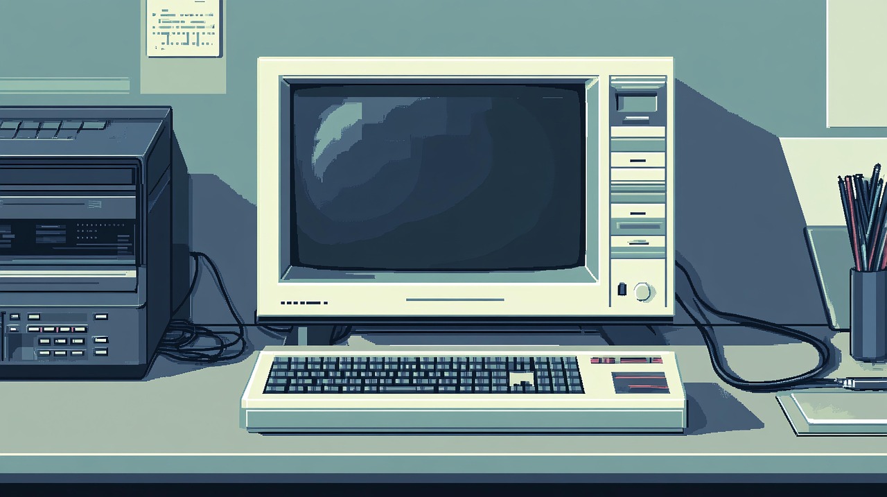 Download Ai Generated, Retro, Computer. Royalty-Free Stock Illustration ...