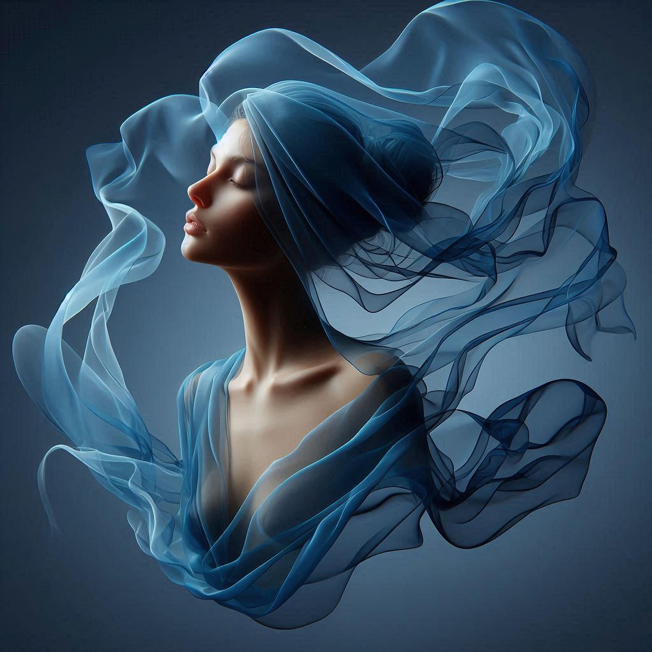 Download Ai Generated Woman Silk Scarf Royalty Free Stock Illustration Image Pixabay