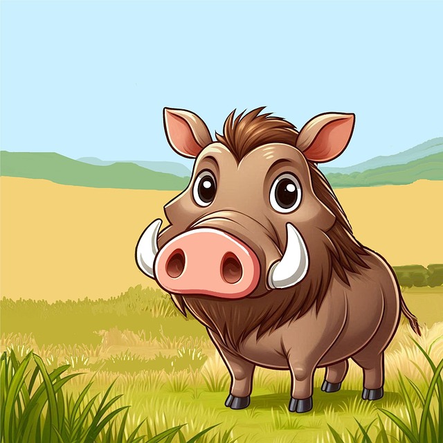 Download Animal, Cartoon, Warthog. Royalty-Free Stock Illustration ...