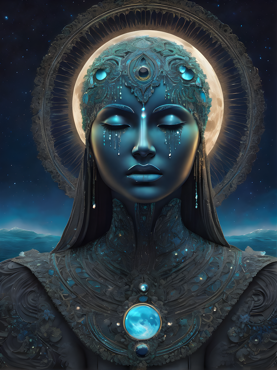 Download Woman, Moon, Dream. Royalty-Free Stock Illustration Image ...