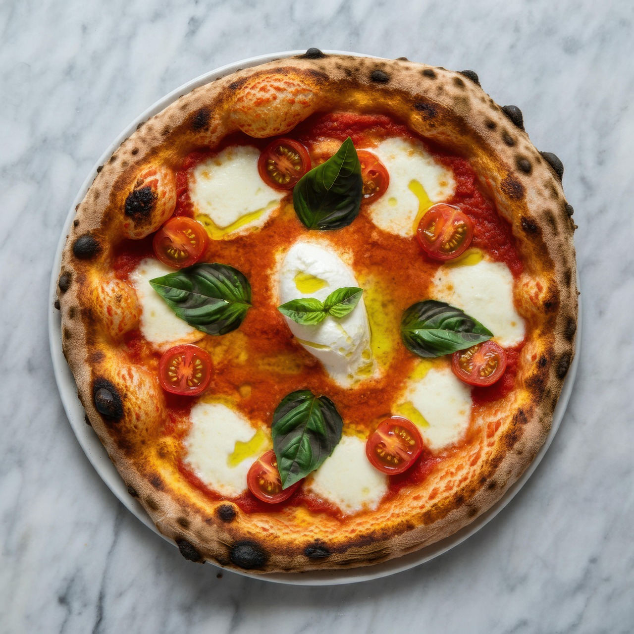Pizza Tomate Albahaca - Imagen gratis en Pixabay