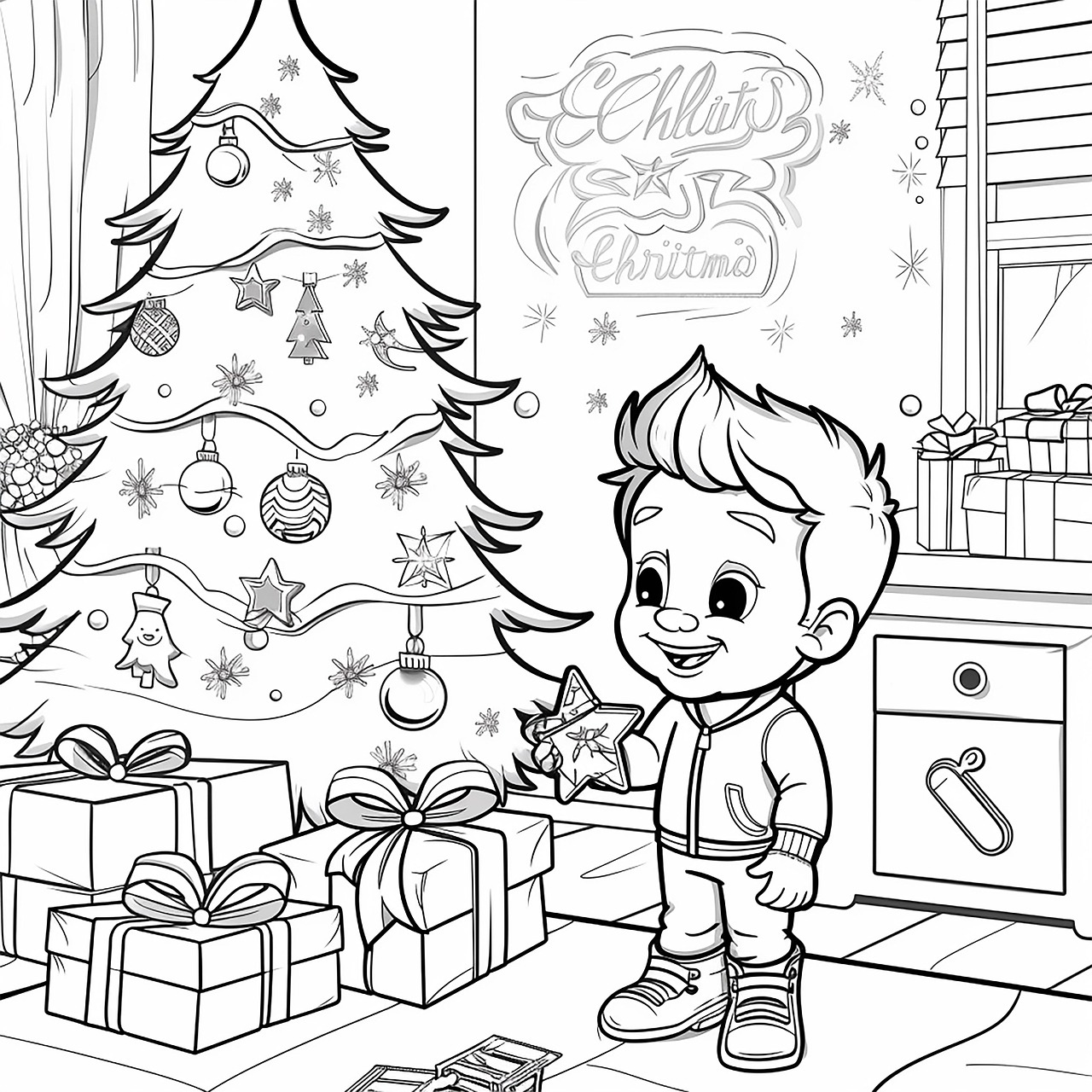 Download Christmas Coloring Book, Christmas Coloring Page, Children'S ...