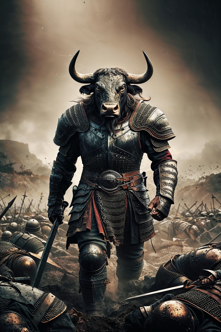 Download Ai Generated, Bull, Warrior. Royalty-Free Stock Illustration ...