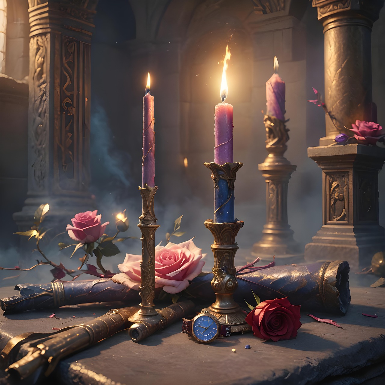 Download Ai Generated, Candles, Light. Royalty-Free Stock Illustration ...
