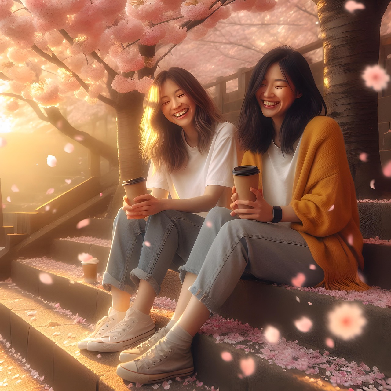Download Ai Generated, Women, Sakura. Royalty-Free Stock Illustration ...
