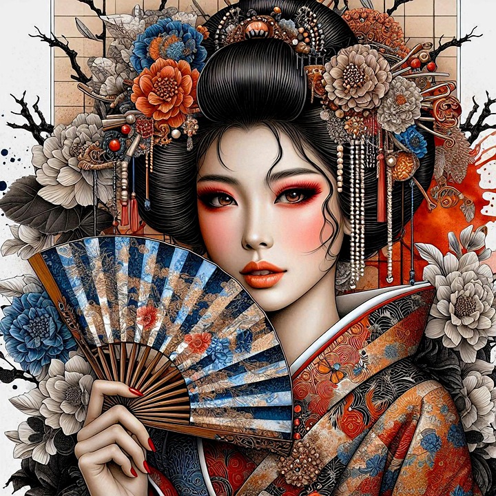 Download Asian Woman, Traditional Attire, Japanese Aesthetics. Royalty ...
