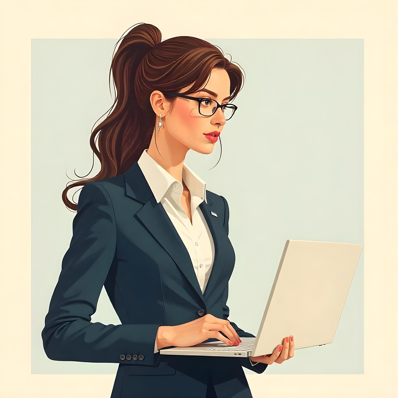 Download Woman, Laptop, Computer. Royalty-Free Stock Illustration Image ...