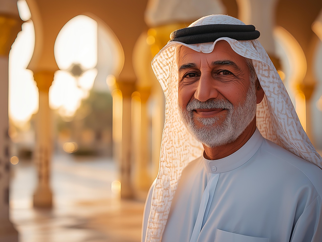 Download Ai Generated, Elderly Man, Middle Eastern. Royalty-Free Stock ...
