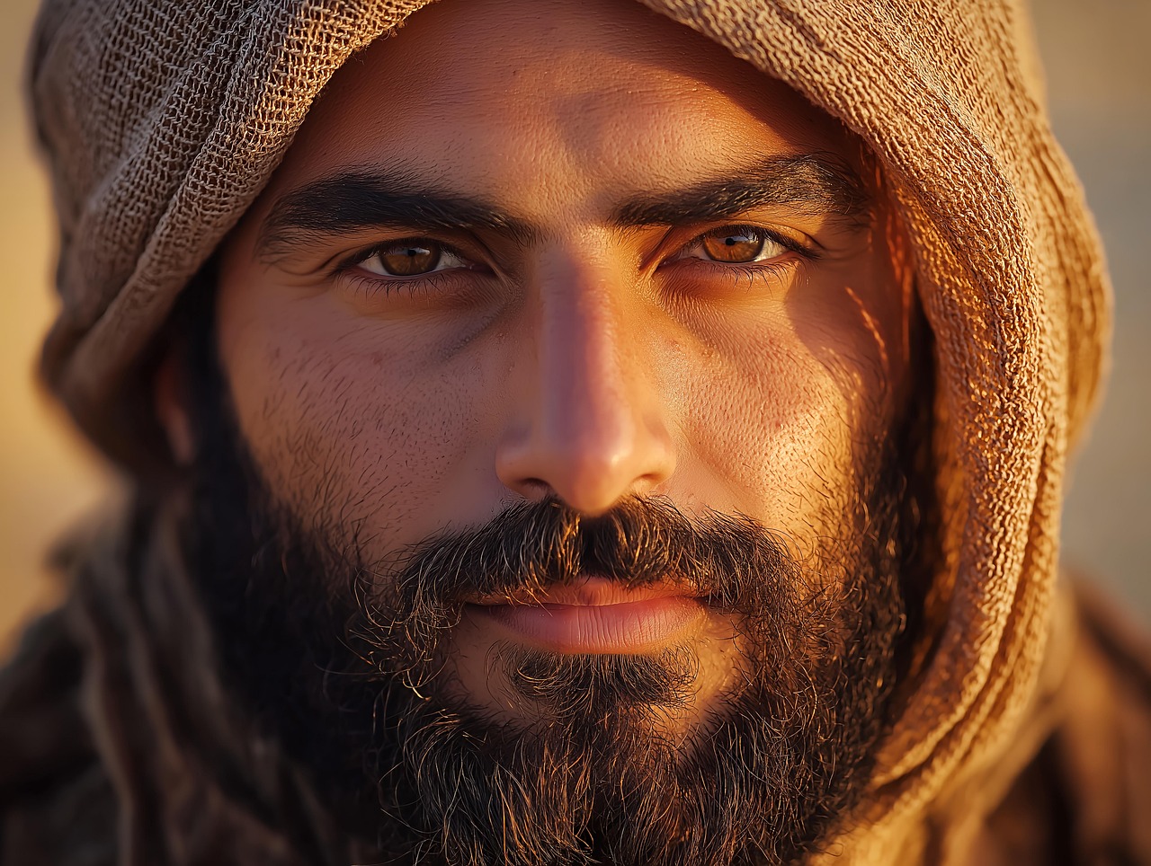 Download Ai Generated, Middle Eastern Man, Traditional Headscarf. Royalty-Free Stock ...