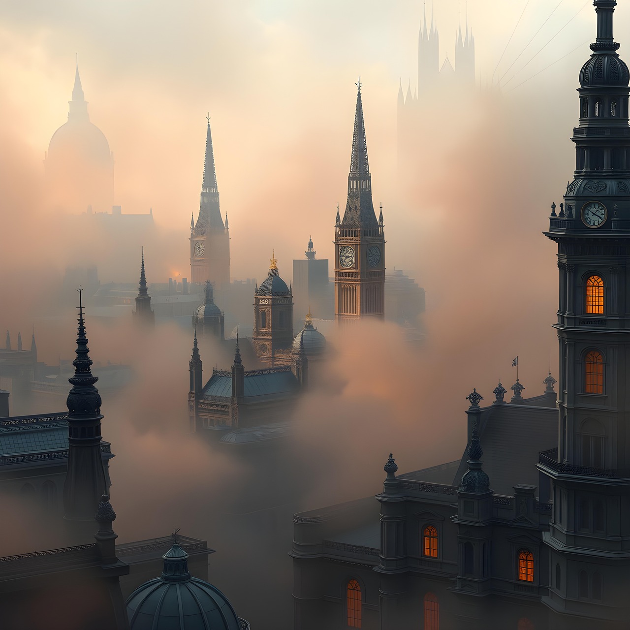 Download City, Fog, Mist. Royalty-Free Stock Illustration Image - Pixabay