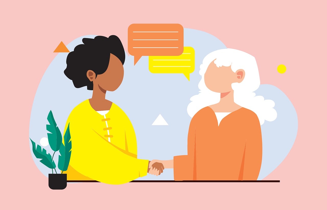 Download Woman, Conversation, Negotiation. Royalty-Free Vector Graphic ...