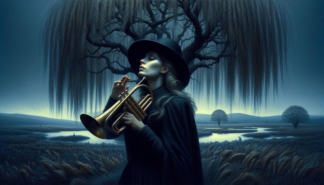 Download Ai Generated, Woman, Trumpet. Royalty-Free Stock Illustration ...