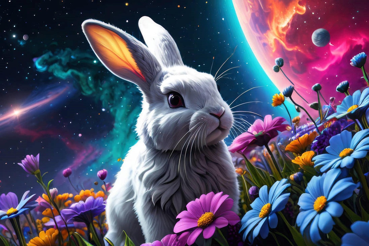 Download Bunny, Rabbit, Space. Royalty-Free Stock Illustration Image ...