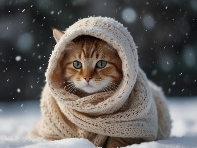 Download Cat, Winter, Snow. Royalty-Free Stock Illustration Image - Pixabay