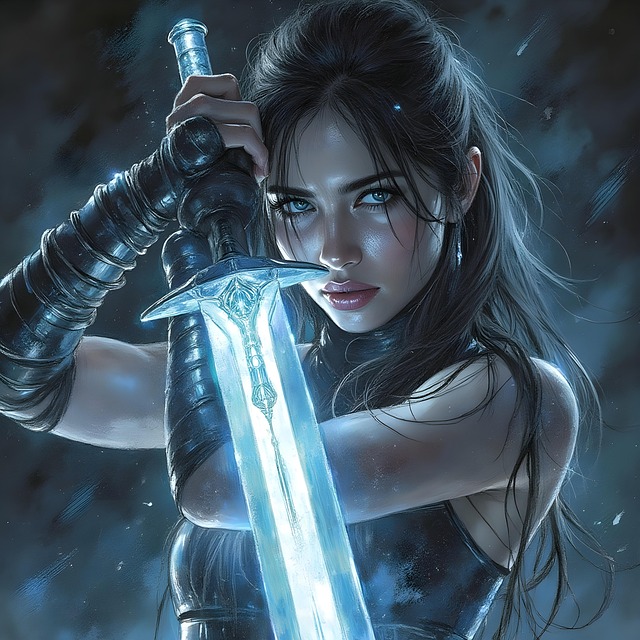 Download Woman, Warrior, Sword. Royalty-Free Stock Illustration Image ...